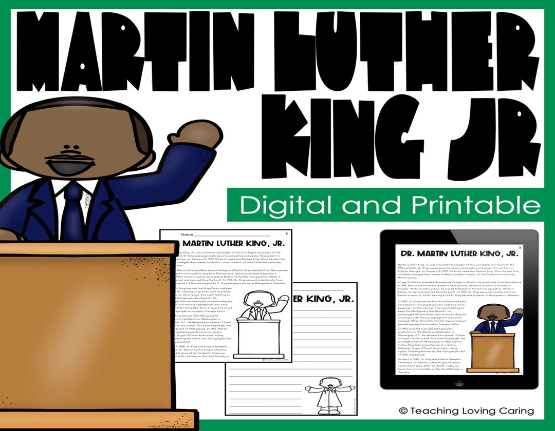 Black History Month | Martin Luther King Jr. - Etsy