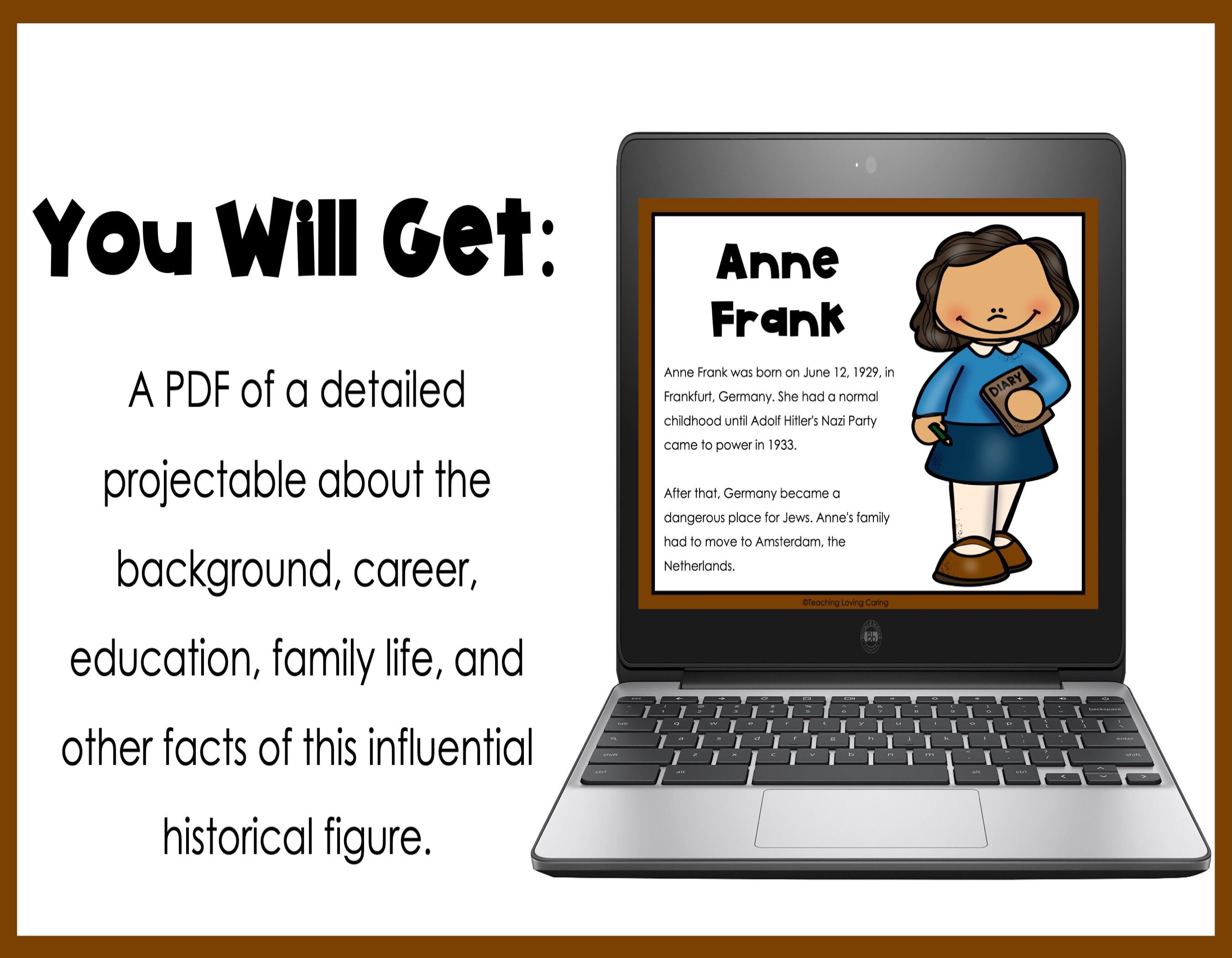 Women's History Reading Comprehension Anne Frank - Etsy