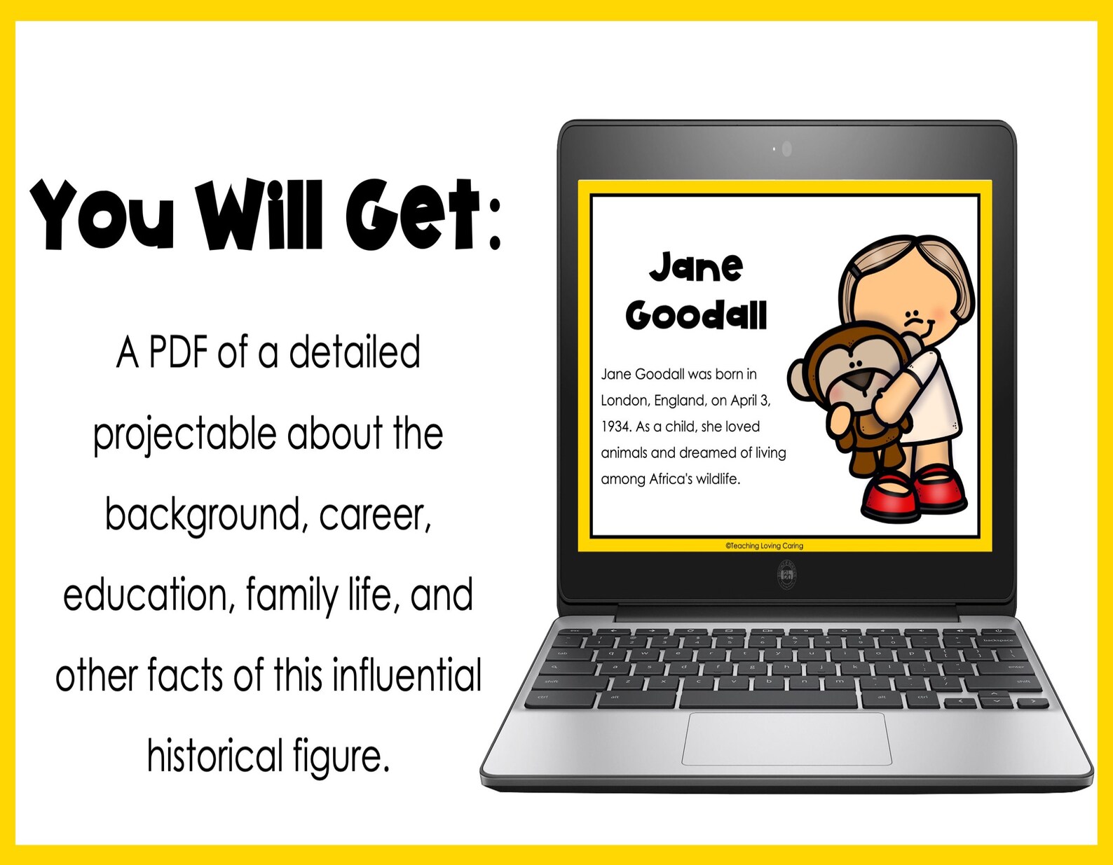 Women's History Reading Comprehension Jane Goodall - Etsy