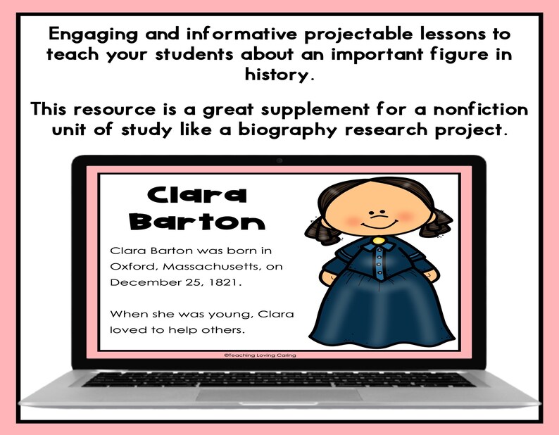 Women's History Reading Comprehension Clara Barton - Etsy