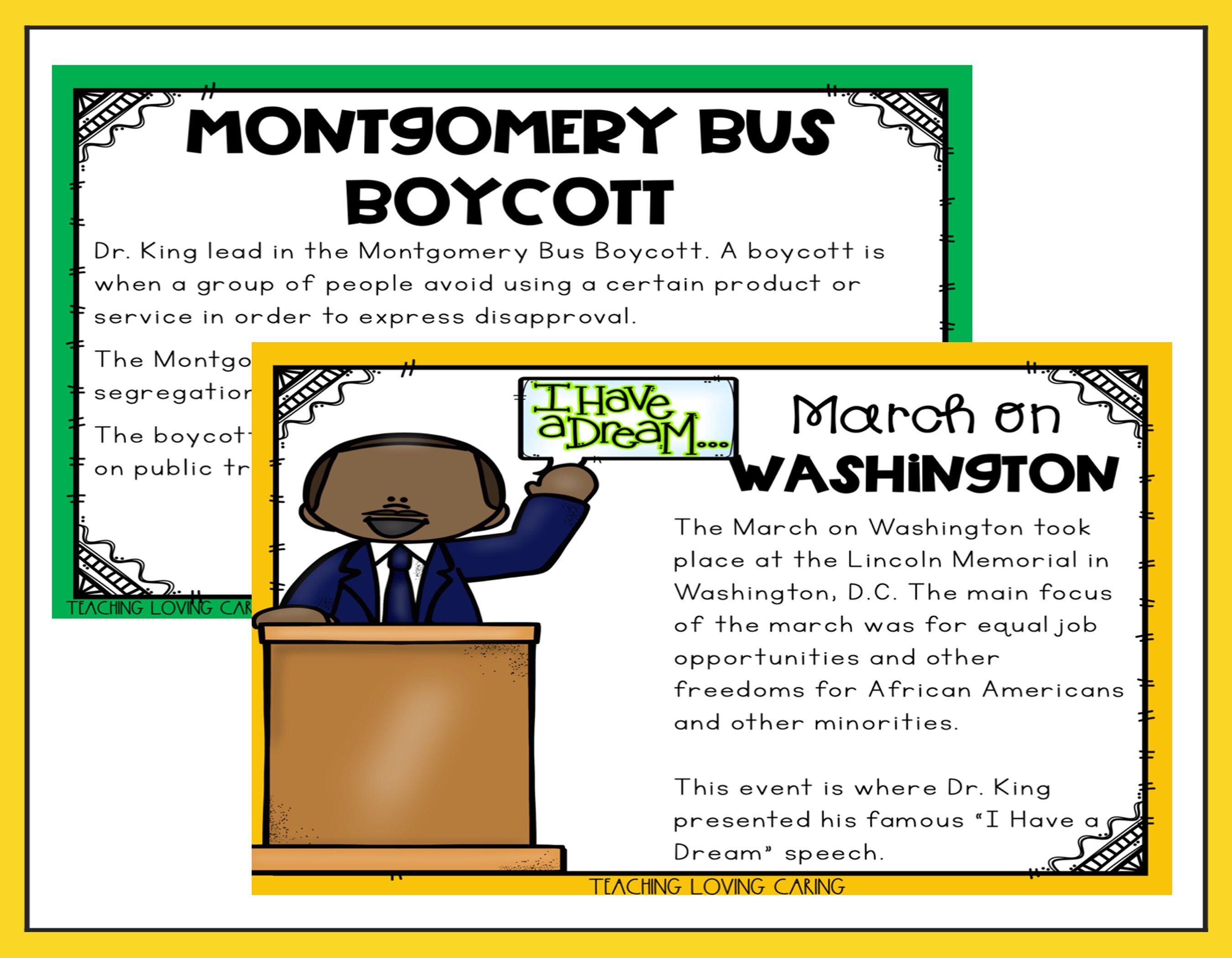 Black History Month Reading Comprehension All About Martin Luther King ...