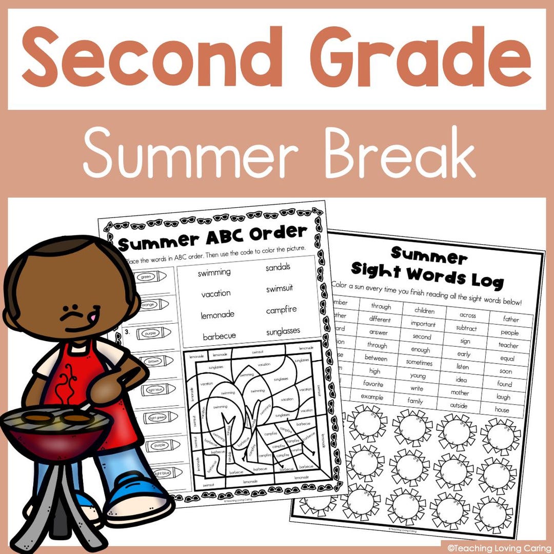 2nd Grade Summer Learning Packet, Printable Math and Reading Summer ...