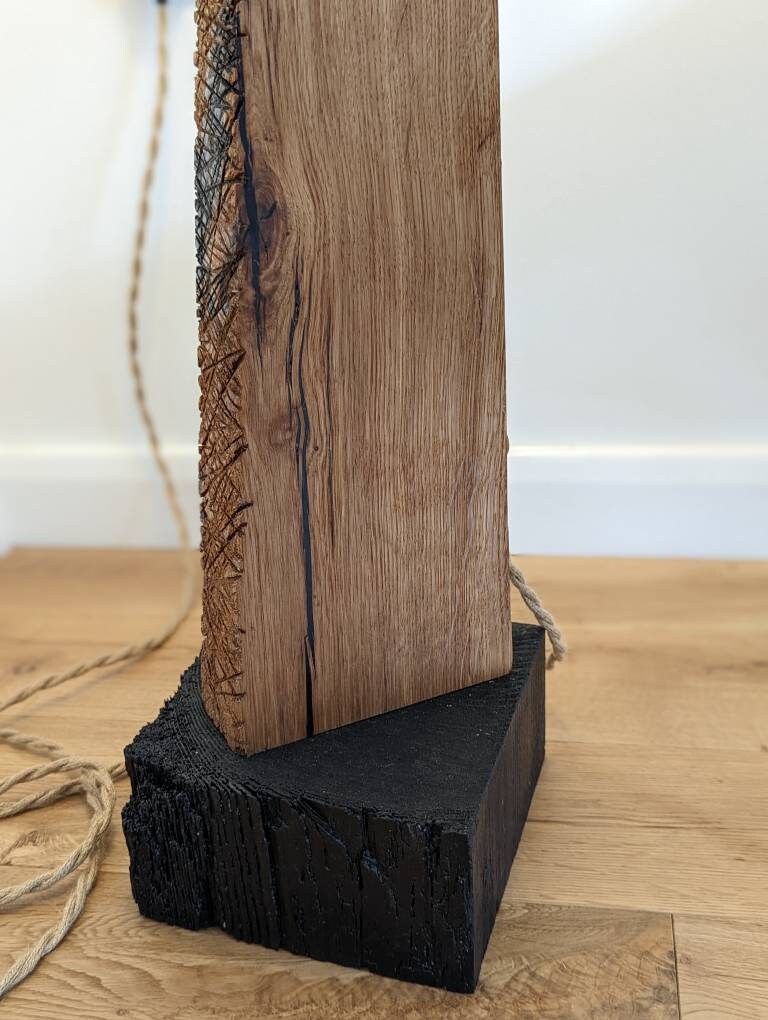Rustic Oak Floor Stand Lamp Solid Oak Lamp Vintage Rustic - Etsy UK