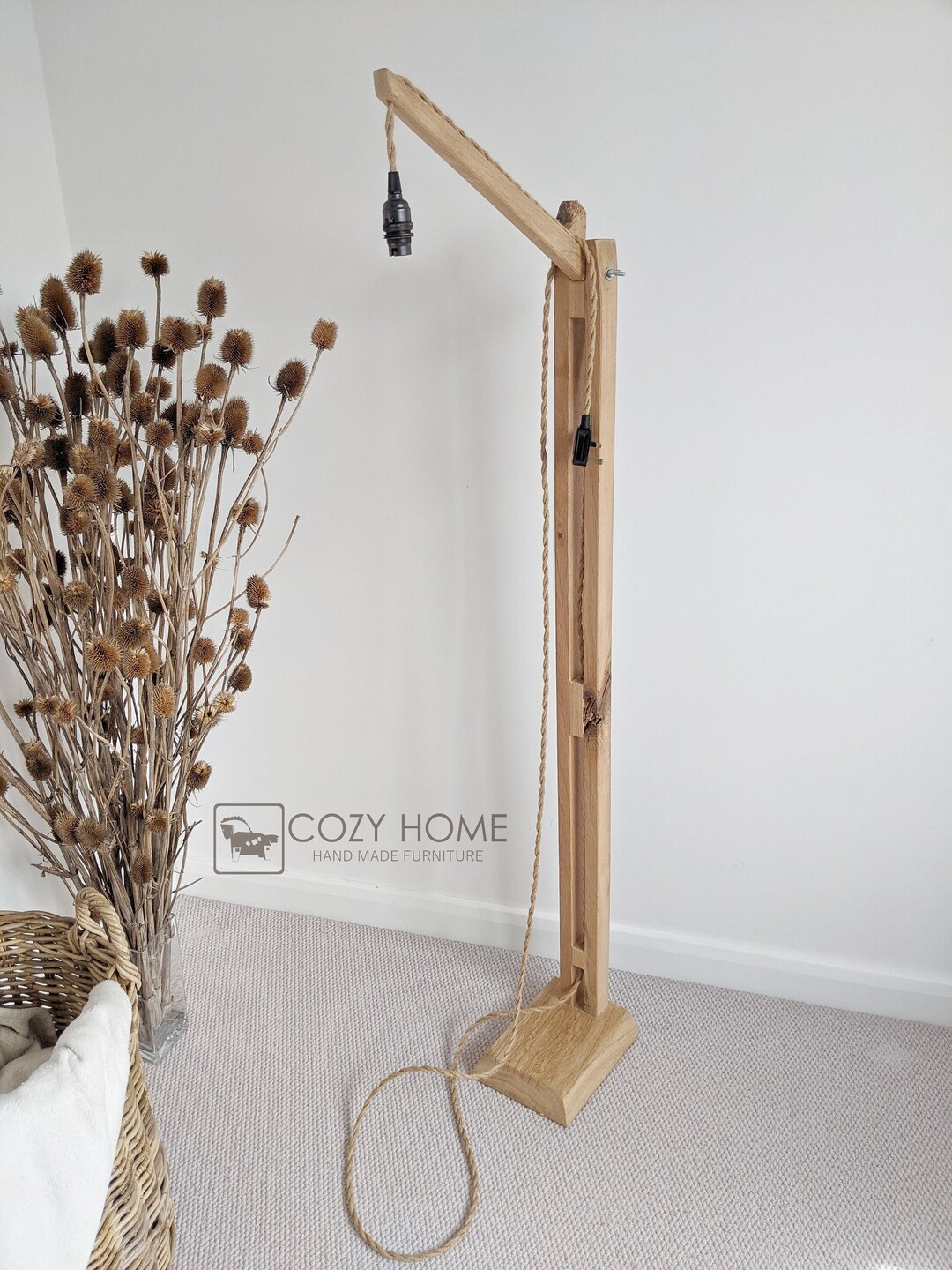 Rustic Floor Lamp,wooden Lamp, Floor Stand Lamp, Primitive, Rustic ...