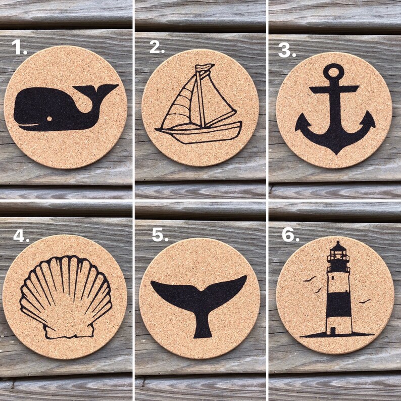 Nantucket Coasters Nantucket Gifts Nantucket Nantucket - Etsy