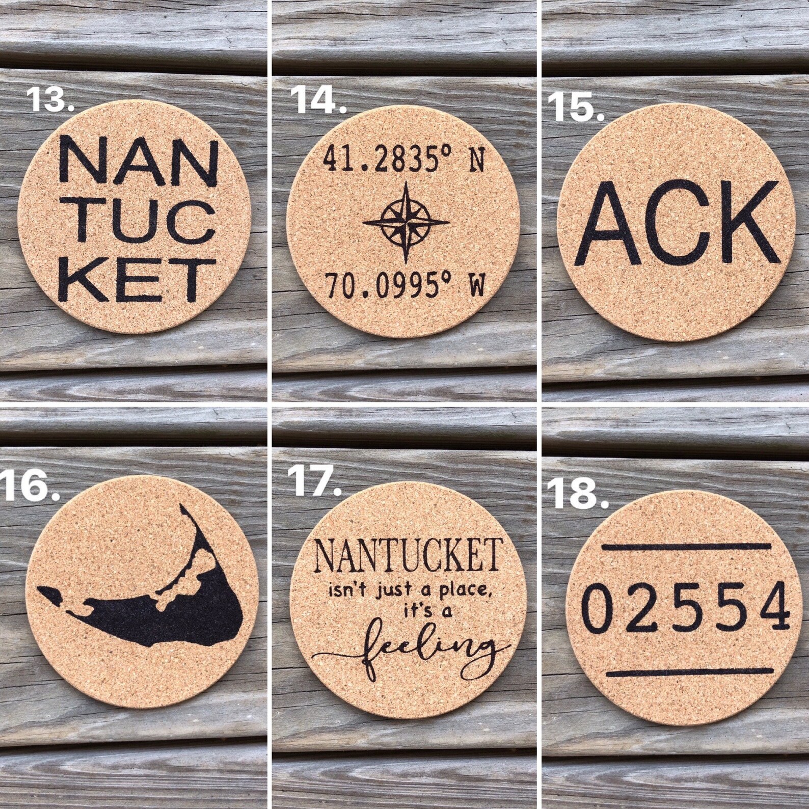 Nantucket Coasters Nantucket Gifts Nantucket Nantucket - Etsy