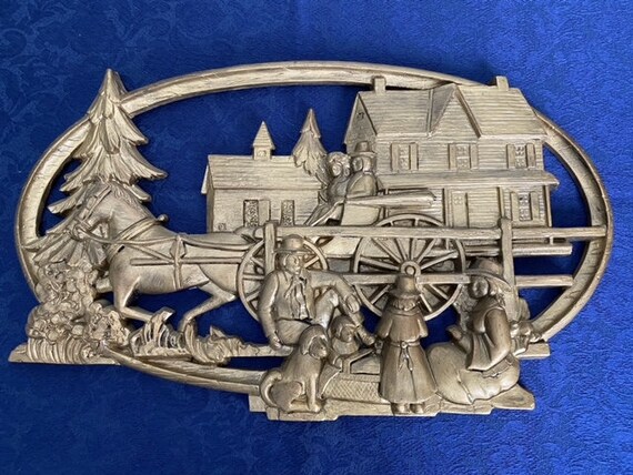 1970's SYROCO Coppercraft Guild Rustic Horse and Buggy - Etsy