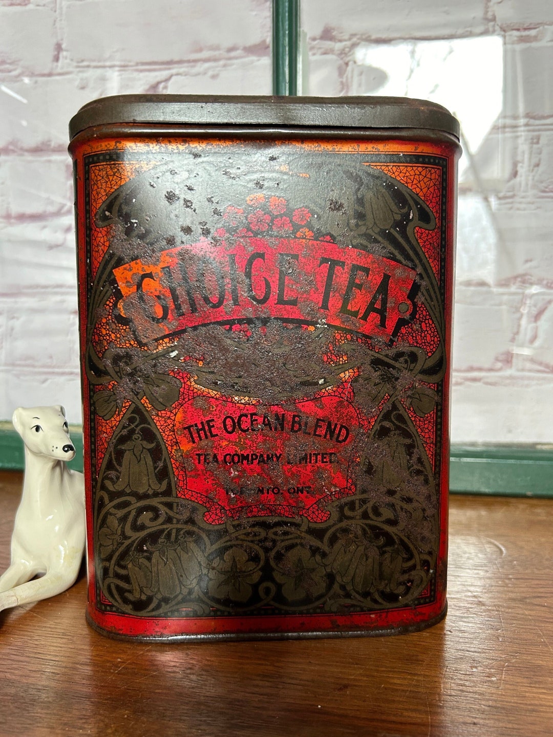 Vintage, OCEAN BLEND, Choice TEA, Advvertising Tin, Ocean Blend Tea ...