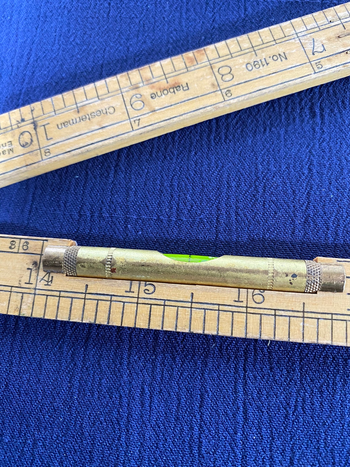 Antique BOXWOOD and BRASS RABONE Ruler With Spirit Level and - Etsy