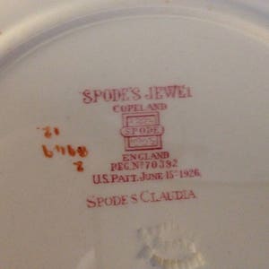 SPODE JEWEL CLAUDIA Dinner Plate, Bone China, Made in England - Etsy