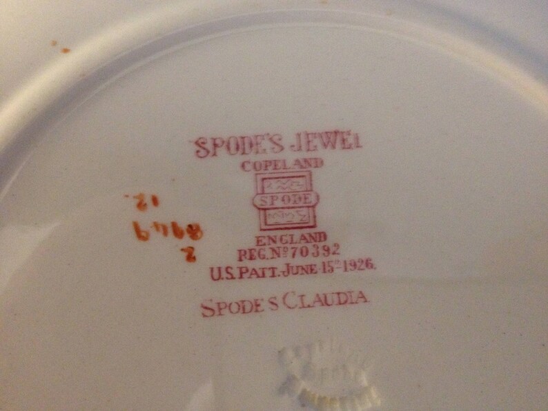 SPODE JEWEL CLAUDIA Dinner Plate Bone China Made in England | Etsy