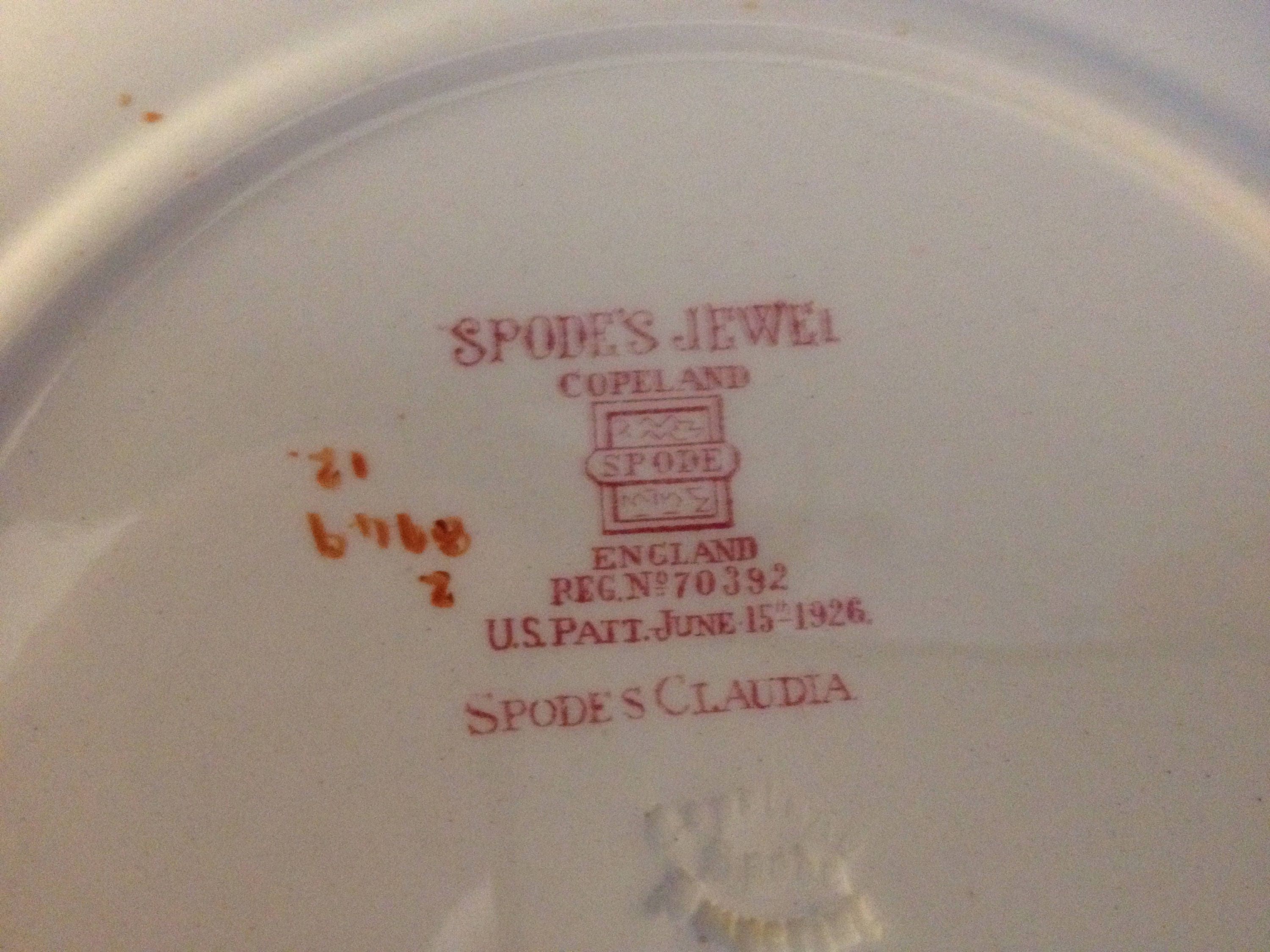 SPODE JEWEL CLAUDIA Dinner Plate Bone China Made in England | Etsy
