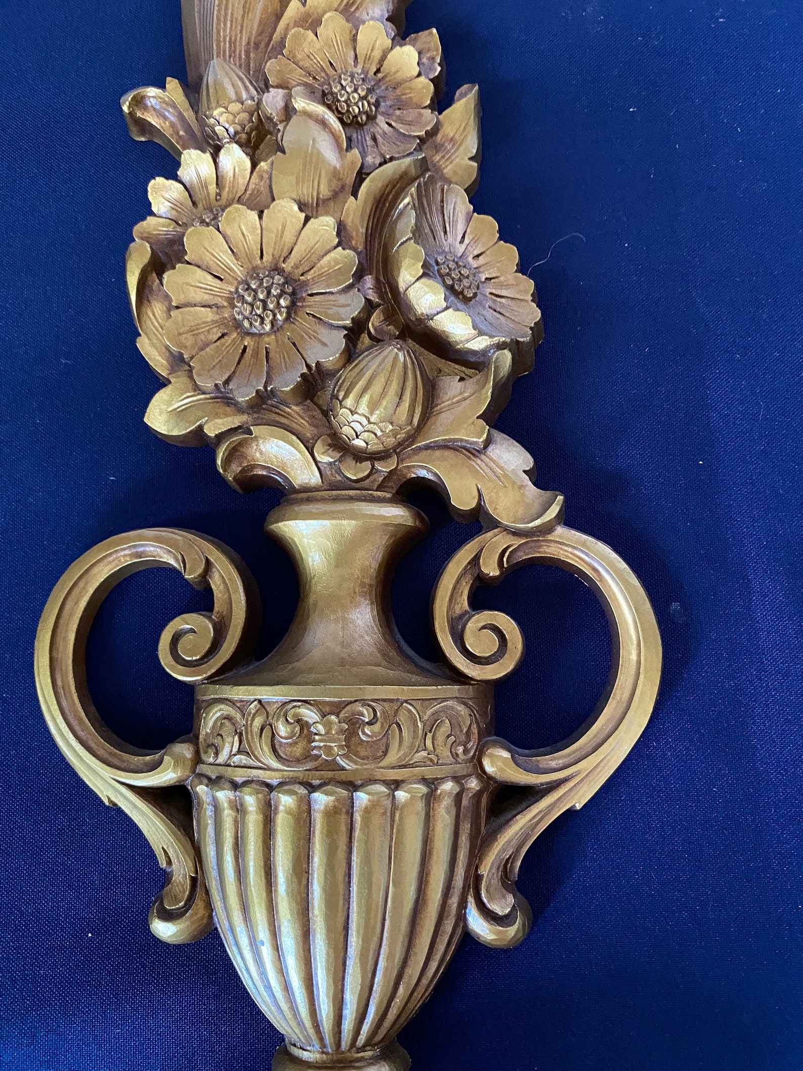 Mid Century Pair of Ornate Resin SYROCO WALL DECOR Hollywood - Etsy