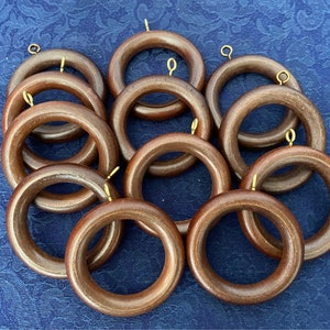 Vintage, Set of 12 WOOD CURTAIN RINGS, Home Decor, Window Decor - Etsy