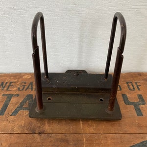 Vintage METAL RECEIPT HOLDER, Paper Organizer, Office Files, " the ...