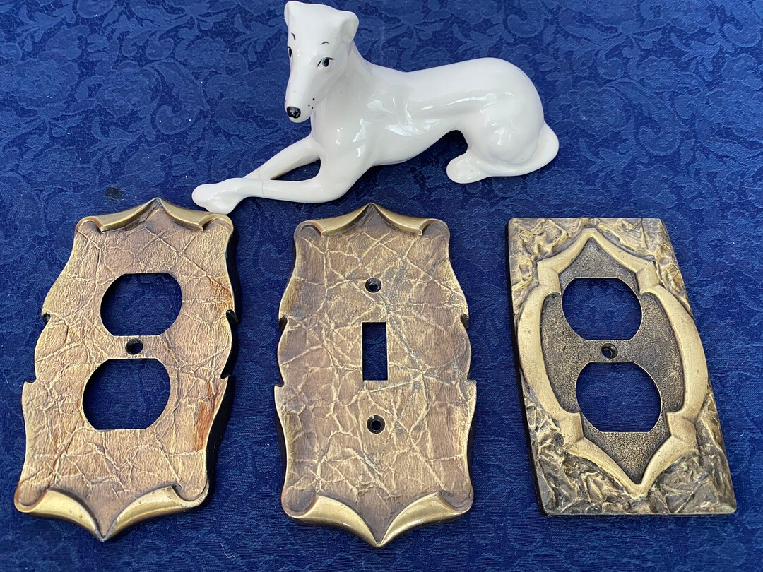 Mid Century OUTLET and SWITCH PLATE Covers, Ornate Metal, Hollywood ...