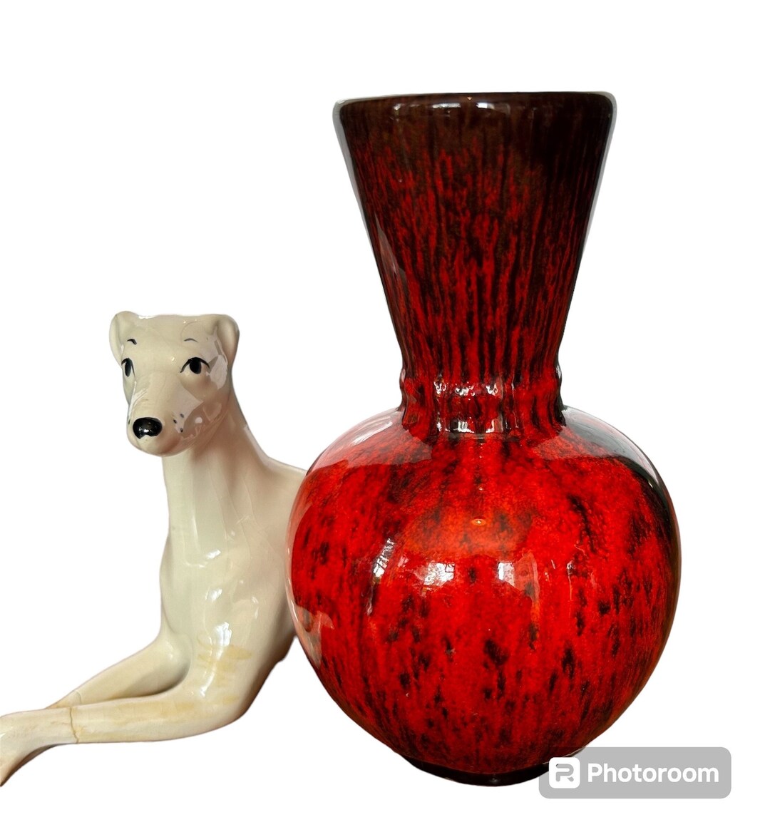 Vintage, CANUCK POTTERY VASE, Quebec, Canada, 5.5" High, Black and Red ...