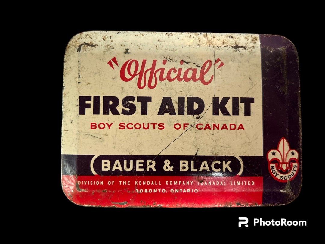 Vintage, official, First Aid Kit, BOY SCOUTS of AMERICA, Bauer & Black ...