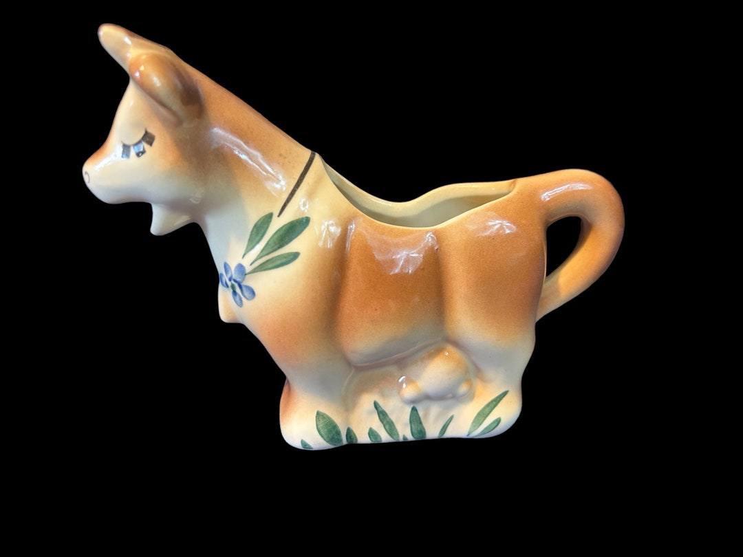 1940'S Mcmaster Craft Pottery, BROWN COW CREAMER, 7" X 5.5", Syrup ...