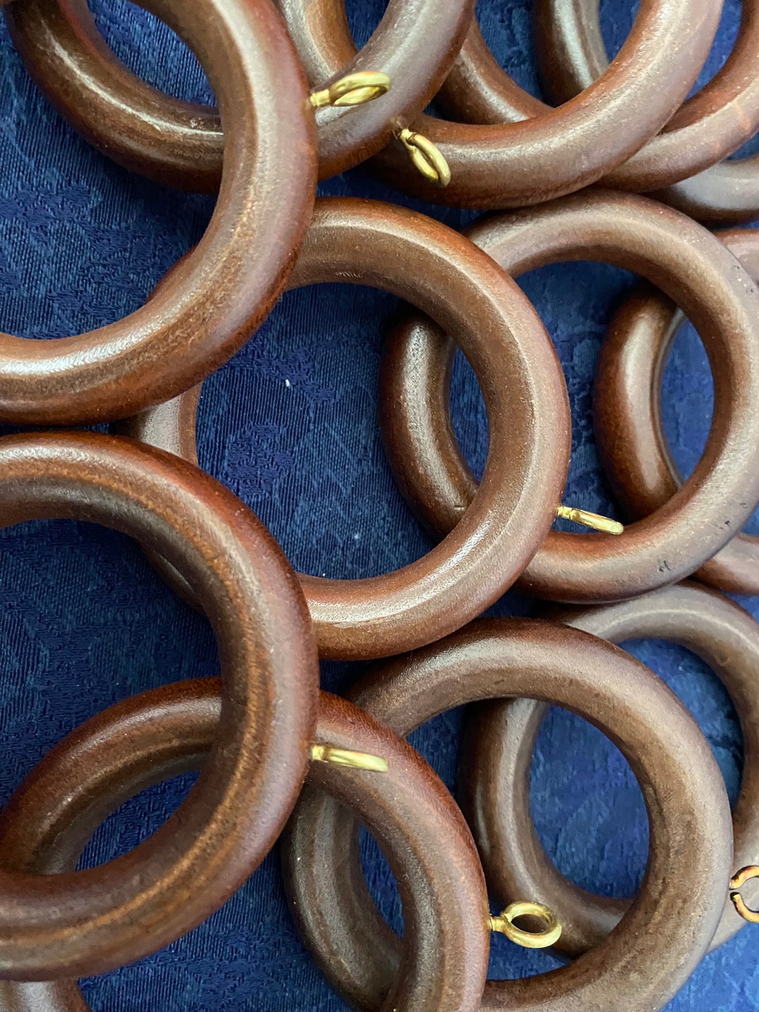 Vintage, Set of 12 WOOD CURTAIN RINGS, Home Decor, Window Decor - Etsy