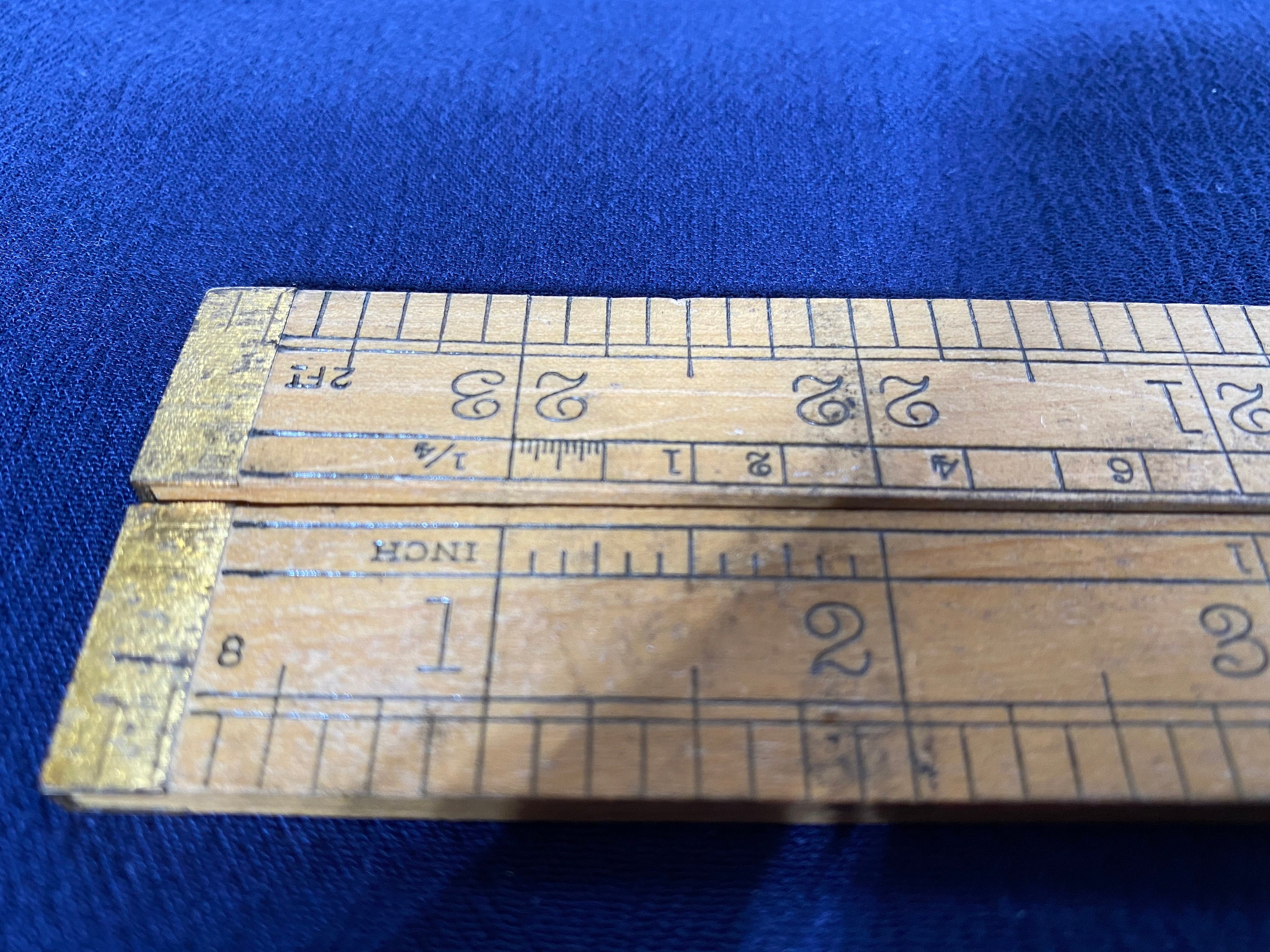 Antique BOXWOOD and BRASS RABONE Ruler with Spirit Level and | Etsy