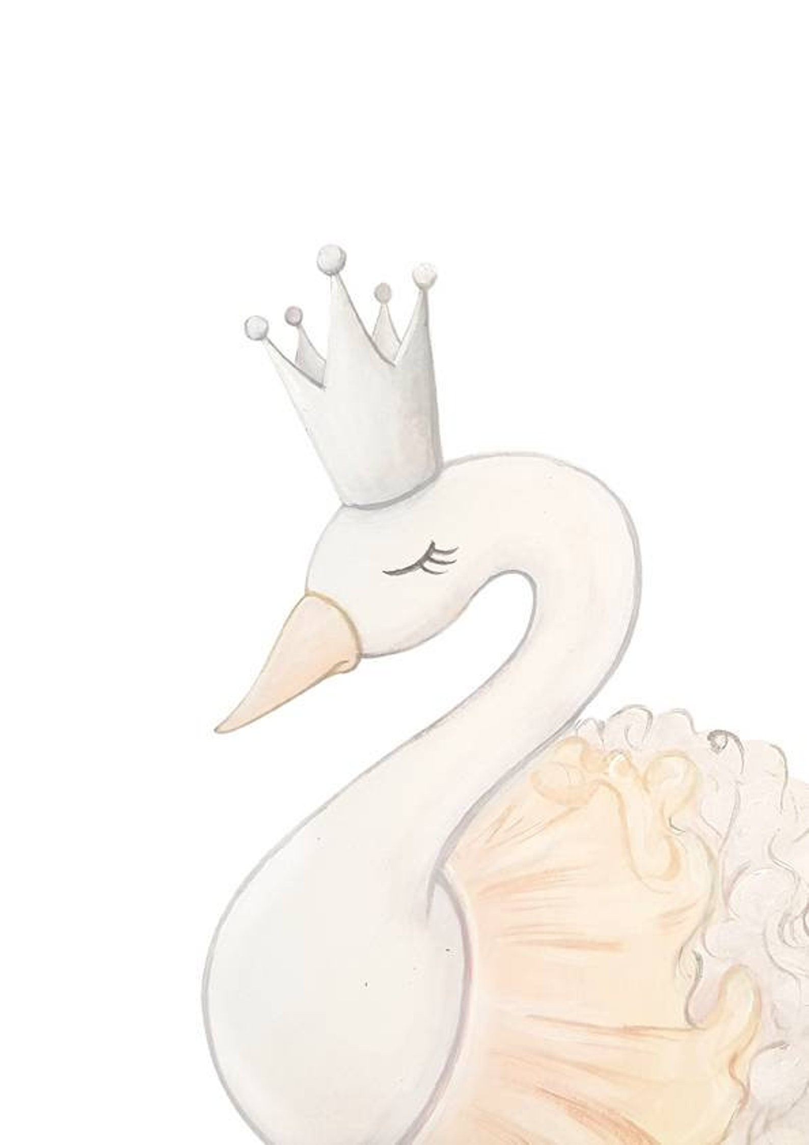 Swan Decals Swan Nursery Prints Swan Wall Decal Swan Decal - Etsy
