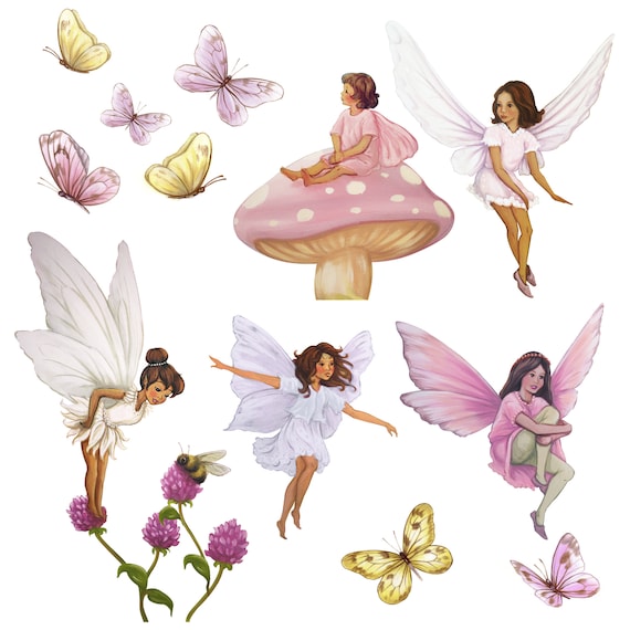 Black Fairy Wall Stickers Dark Skin Fairy Black Fairy Decal - Etsy