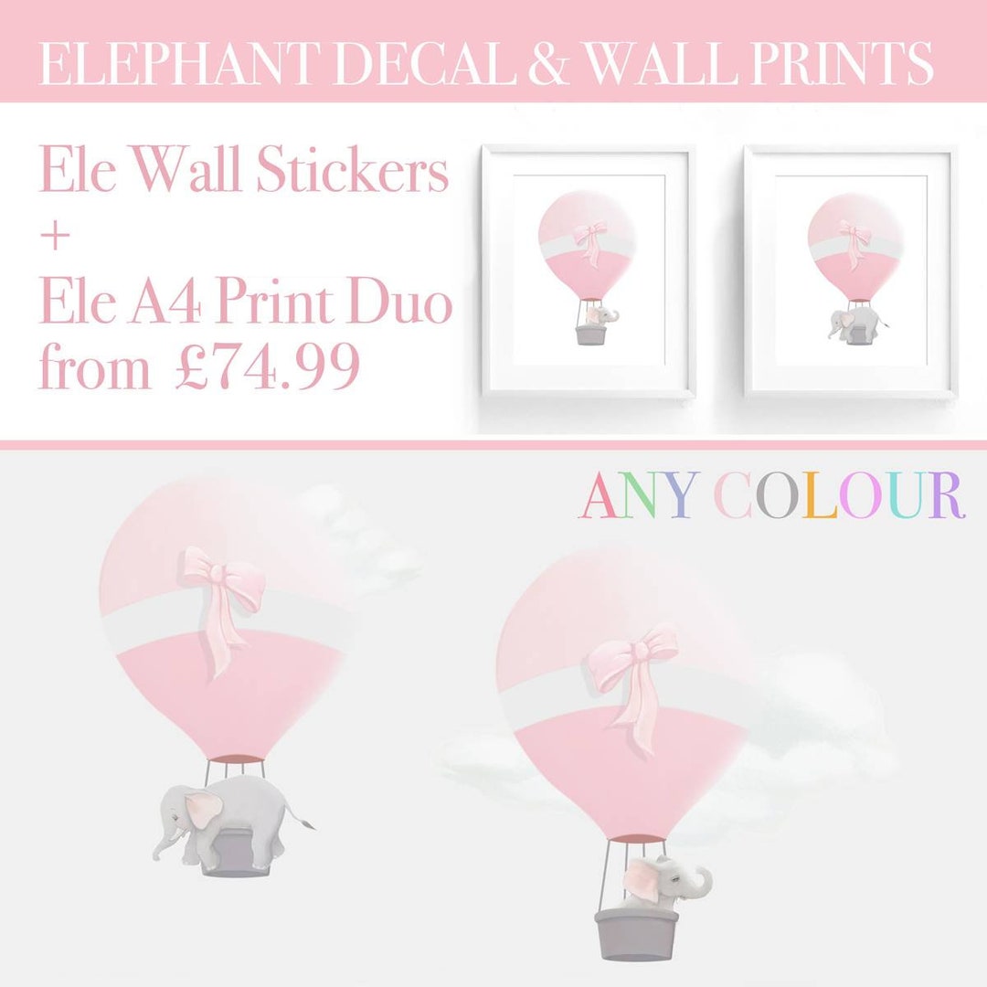 Elephant Decals, Elephant Wall Decal, Elephant Decal, Elephant Wall ...