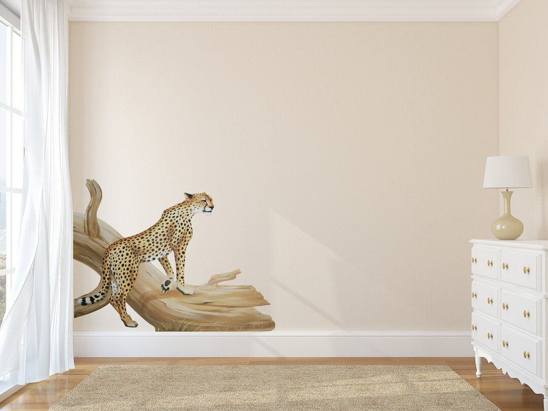 Cheetah Decal, Cheetah Wall Decal, Cheetah Was Sticker, Cheetah Wall ...