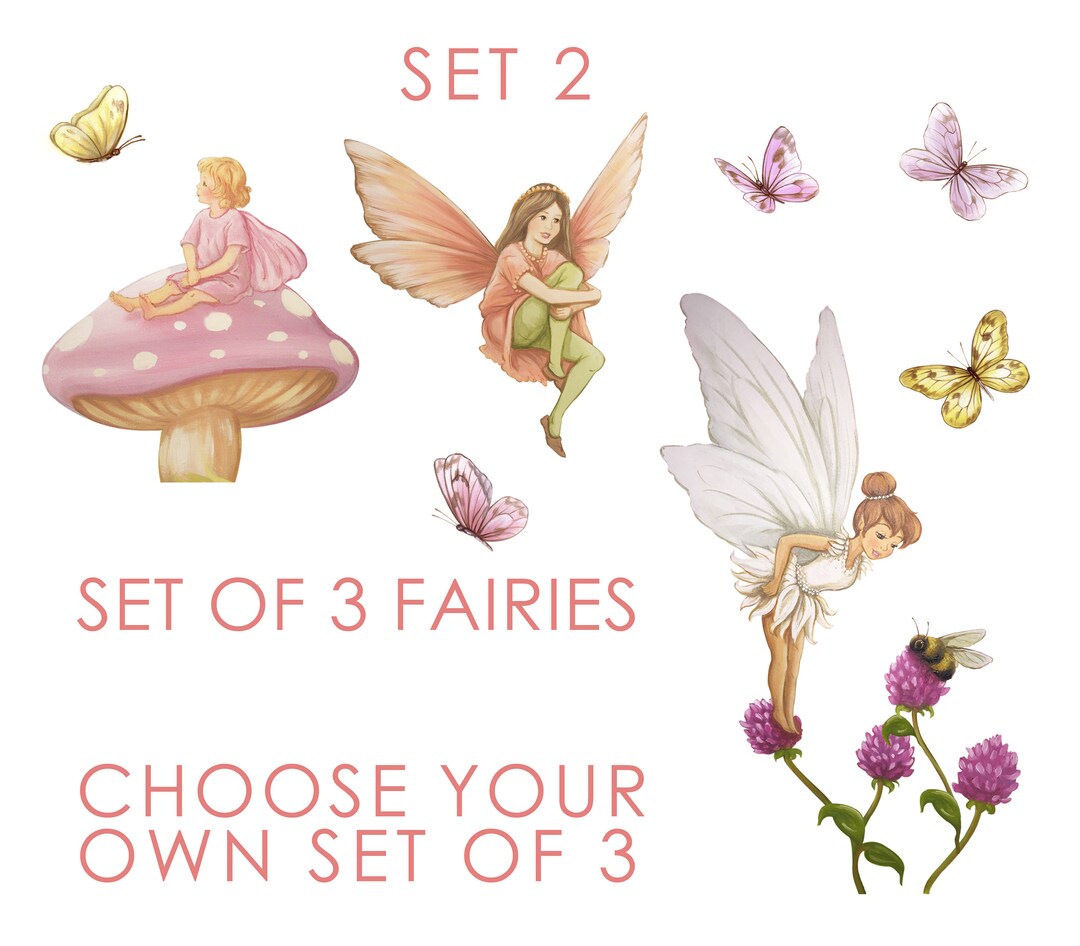 Fairy Wall Stickers, Fairy Decal, Fairy Decals, Fairy Wall Decals ...