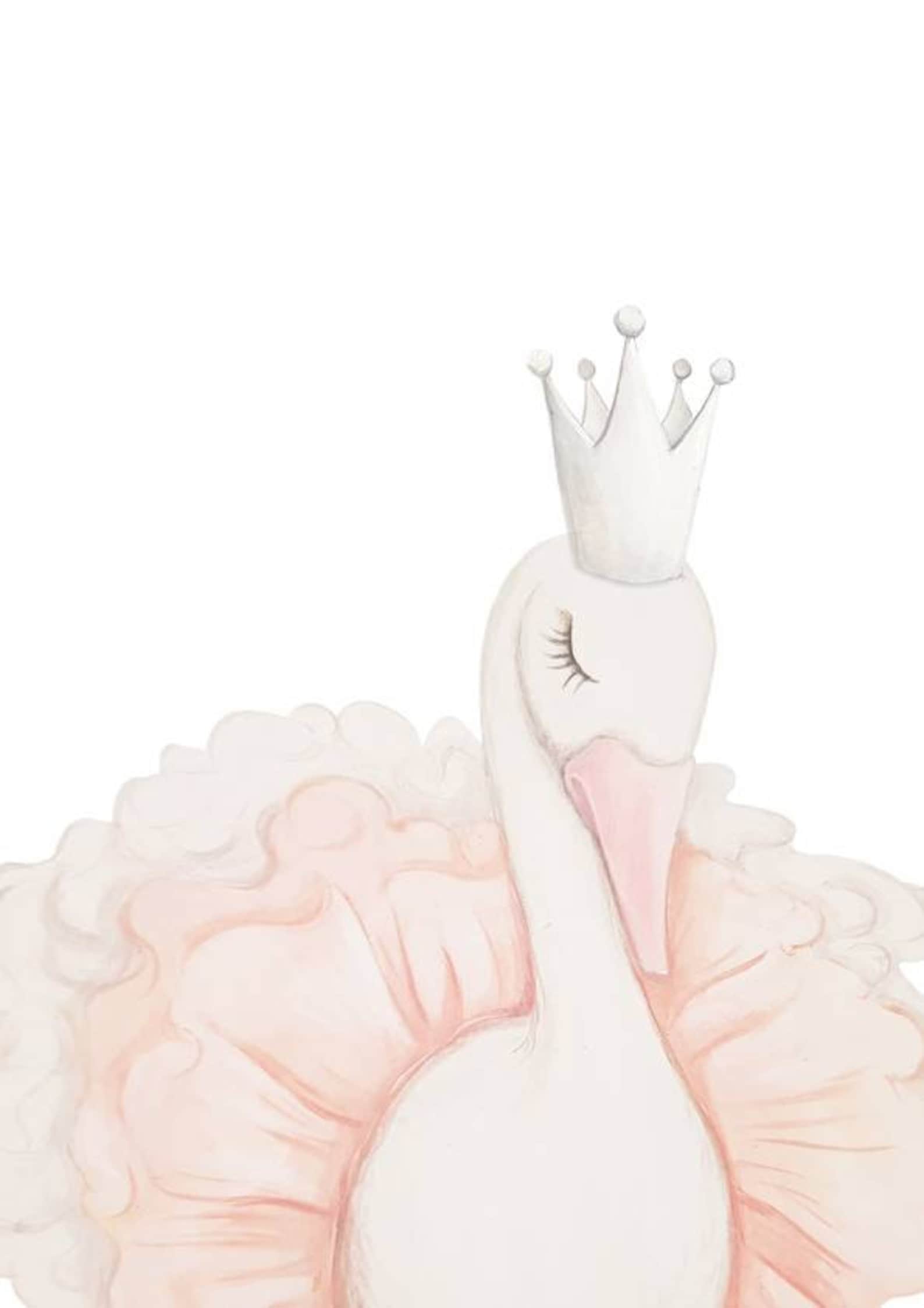 Swan Decals Swan Nursery Prints Swan Wall Decal Swan Decal - Etsy