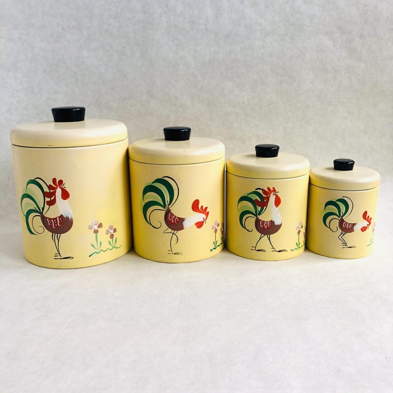 Rooster Canister Set - Etsy