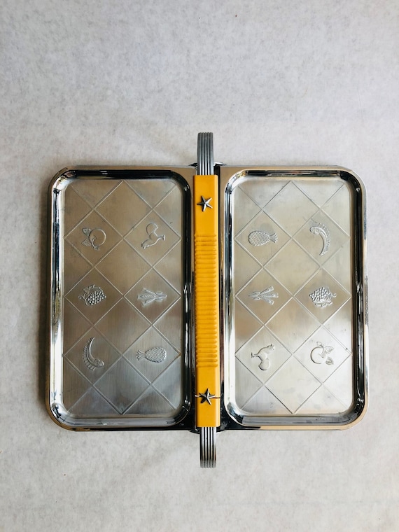 Rare MCM Folding Tray MCM Folding Stainless Tray Midcentury | Etsy