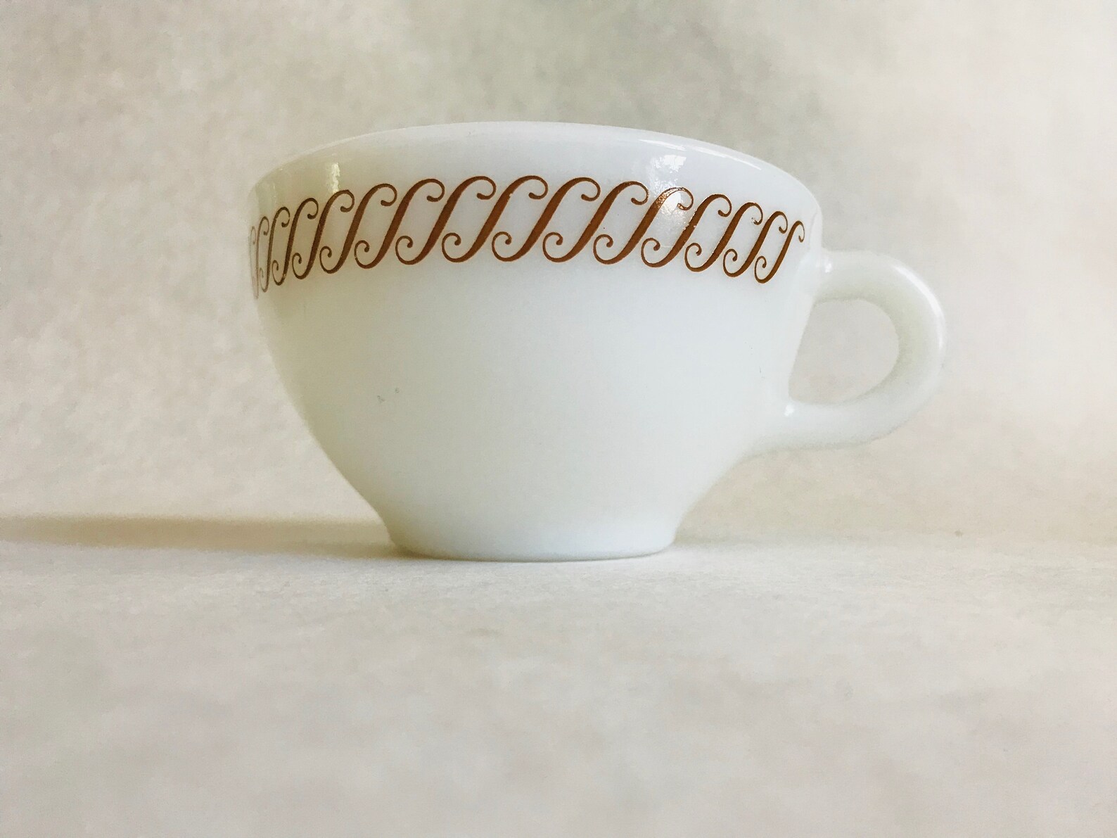 Vintage Pyrex Milk Glass Teacups Pyrex Brown Curlicue Cups - Etsy