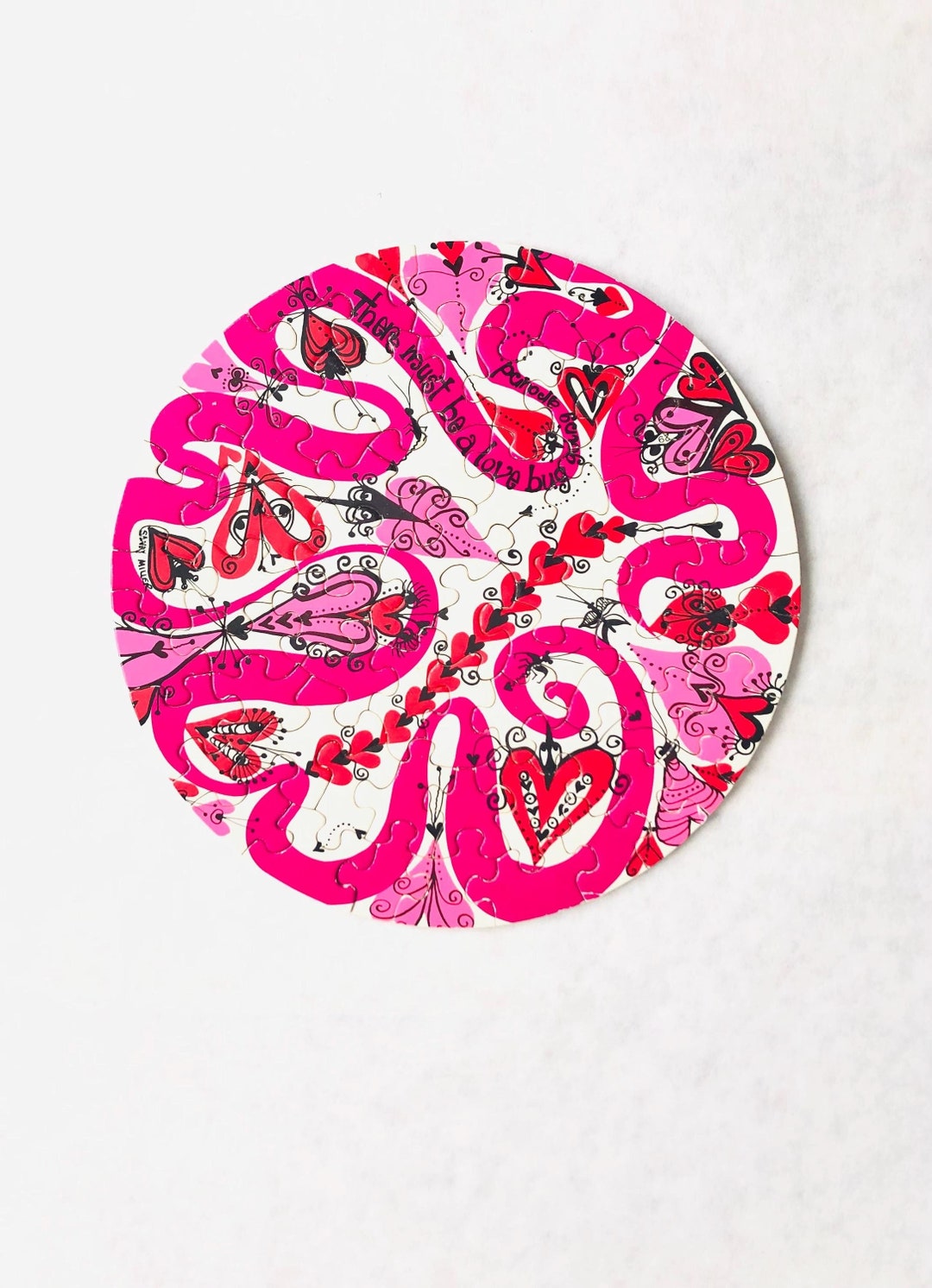 Vintage Circular Jigsaw Springbok Puzzle, Sandy Miller, Love Thingie ...