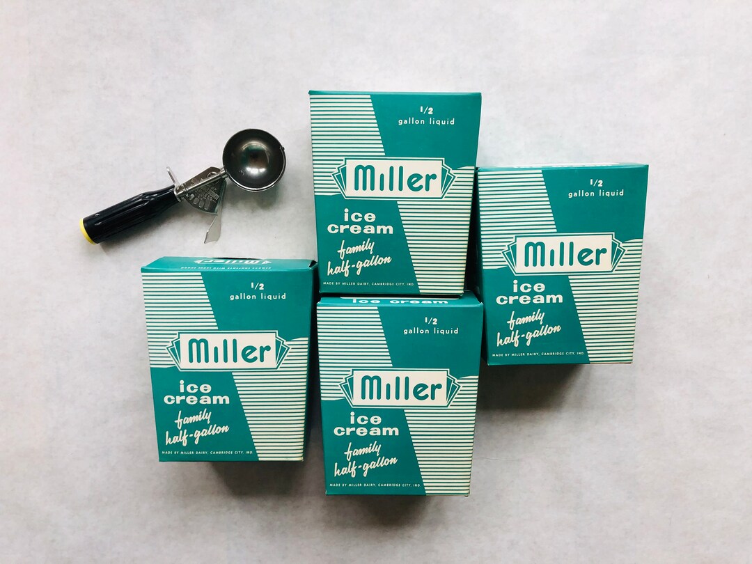 Vintage Ice Cream Boxes, New Old Stock Ice Cream Cartons, Miller Ice ...
