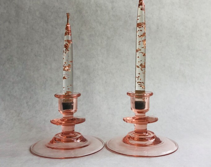 Vintage Lucite Candlesticks, Vintage Clear Lucite Candlesticks With ...