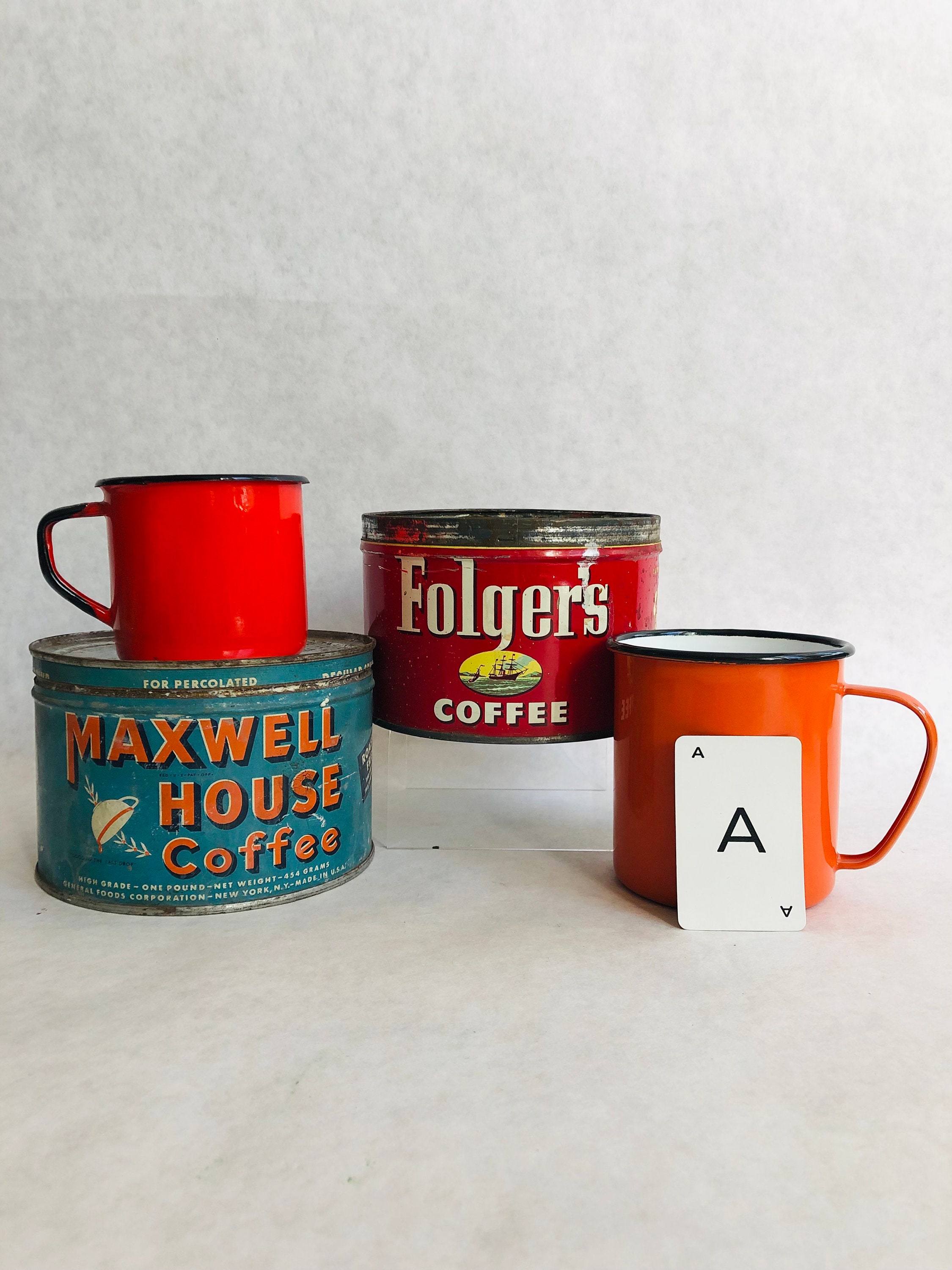 Vintage Coffee Can Pairs Your Choice Vintage Coffee Cans - Etsy