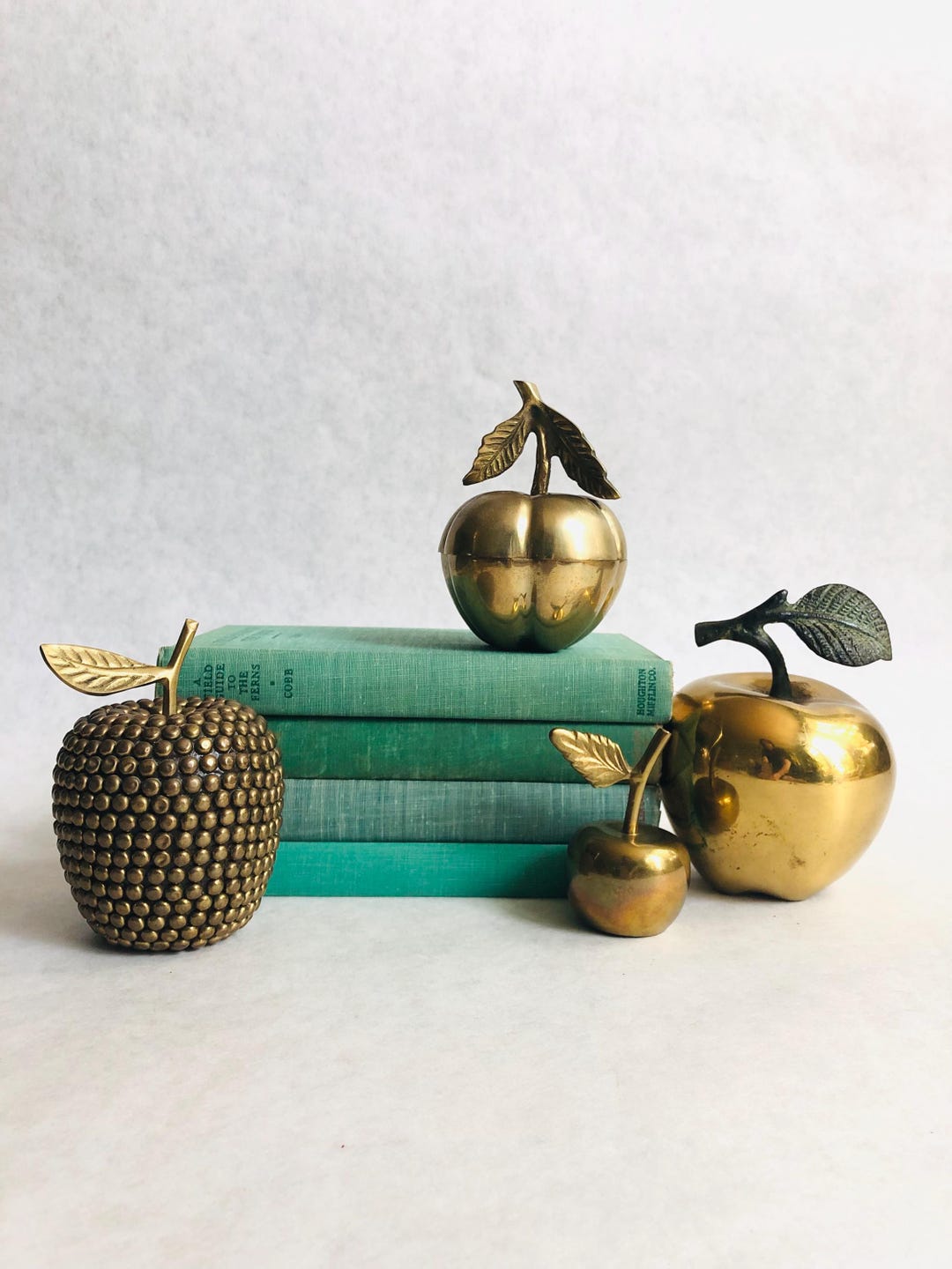 Vintage Brass Apples, Vintage Brass Apple Lot, Brass Apple Paperweight ...