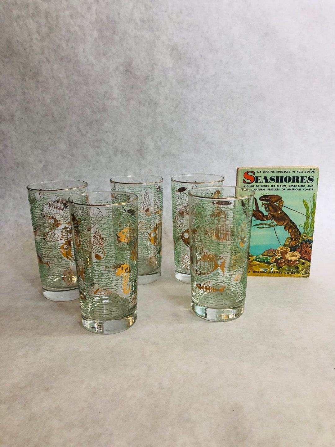 Rare Libbey Marine Life Midcentury Tumblers, Rare MCM Fish Tumblers ...
