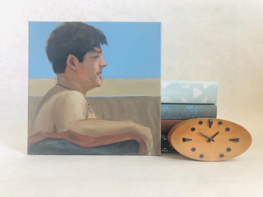 Vintage Acrylic Male Portrait: Mid-century Modern Art by Larry Griggs ...