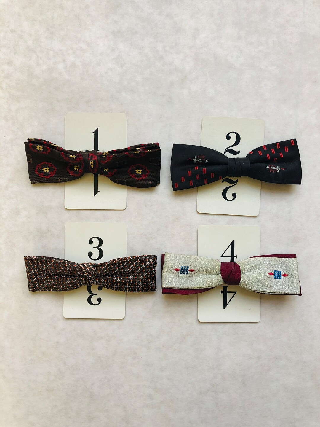 Vintage Bow Ties Your Choice, Vintage Clip on Bowties, MCM Bowties ...