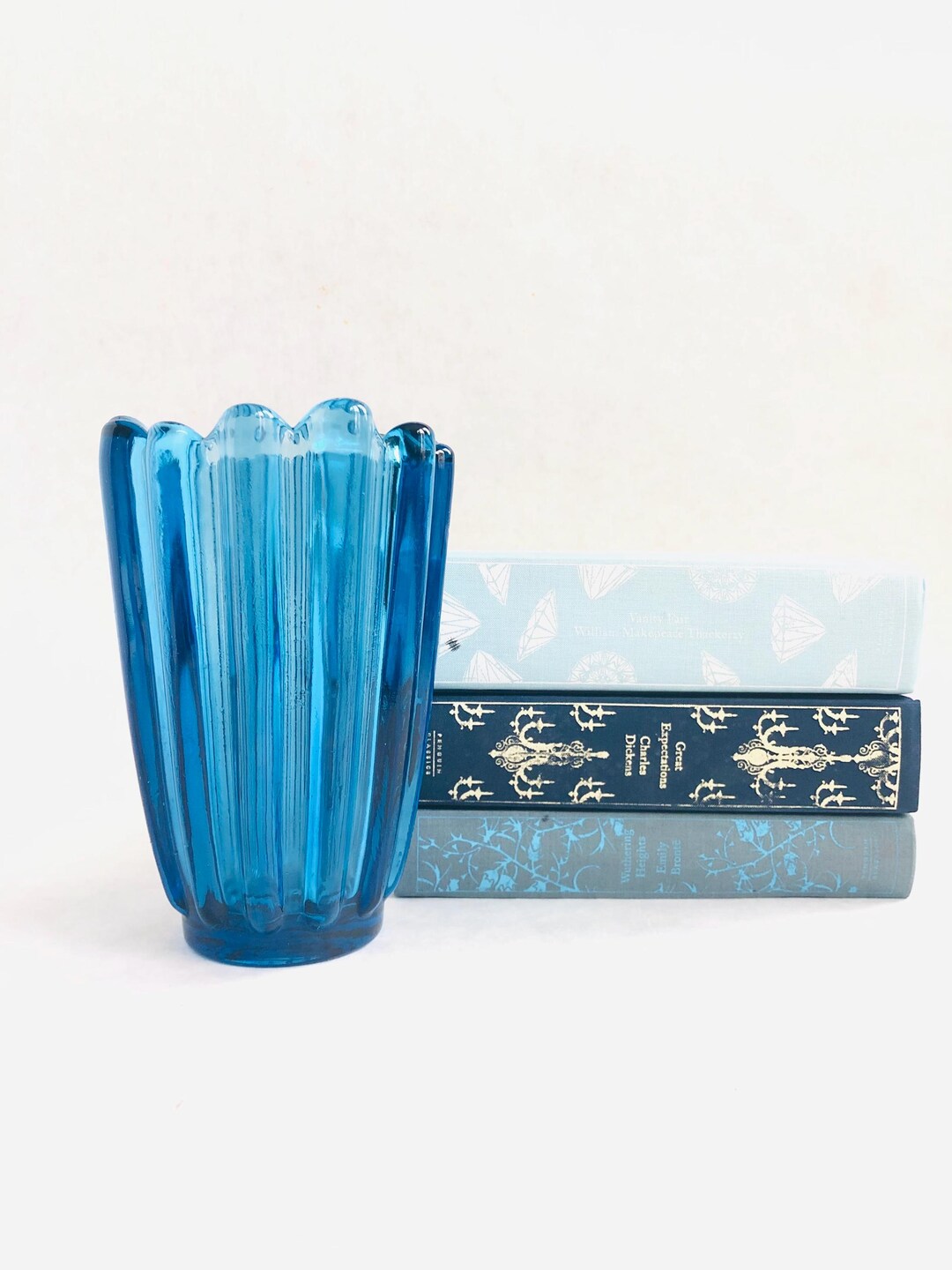 Vintage Fostoria Celestial Blue Vase, Vintage Blue Glass, Vintage Glass ...