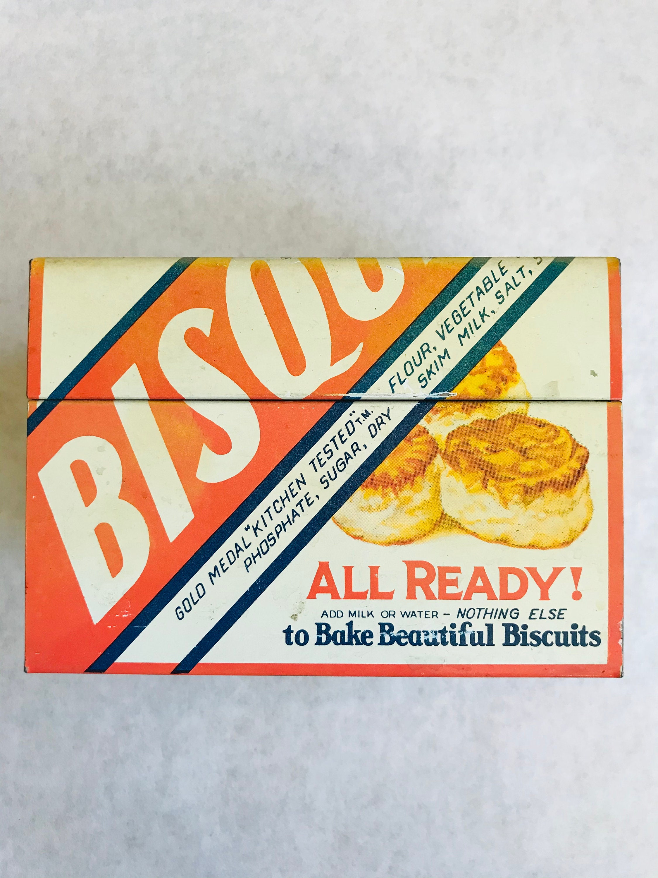 Vintage Bisquick recipe box Bisquick recipe card tin vintage | Etsy