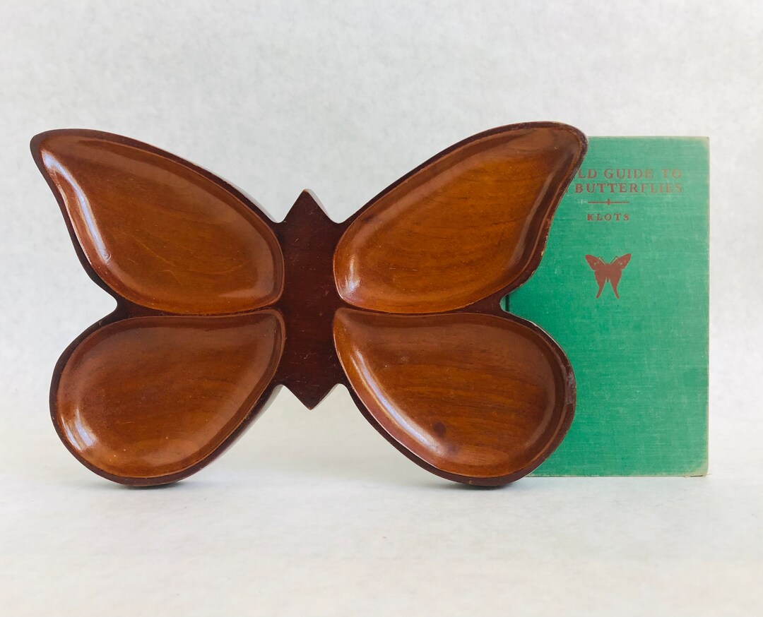 Rare Vintage Butterfly Tray, Vintage Wood Butterfly Tray, Vintage ...