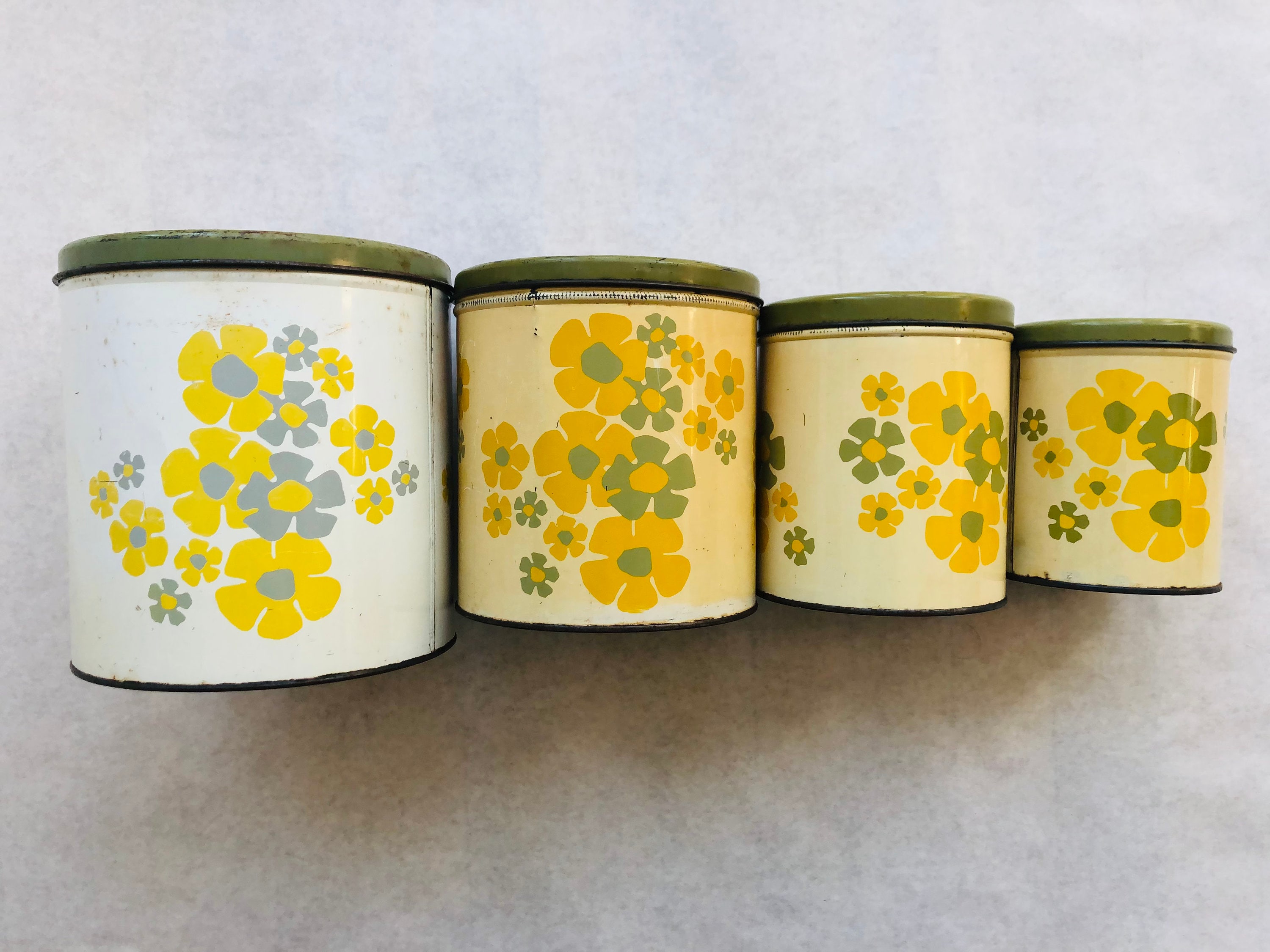Vintage Daisy Canister Set Vintage Decoware Canister Set | Etsy
