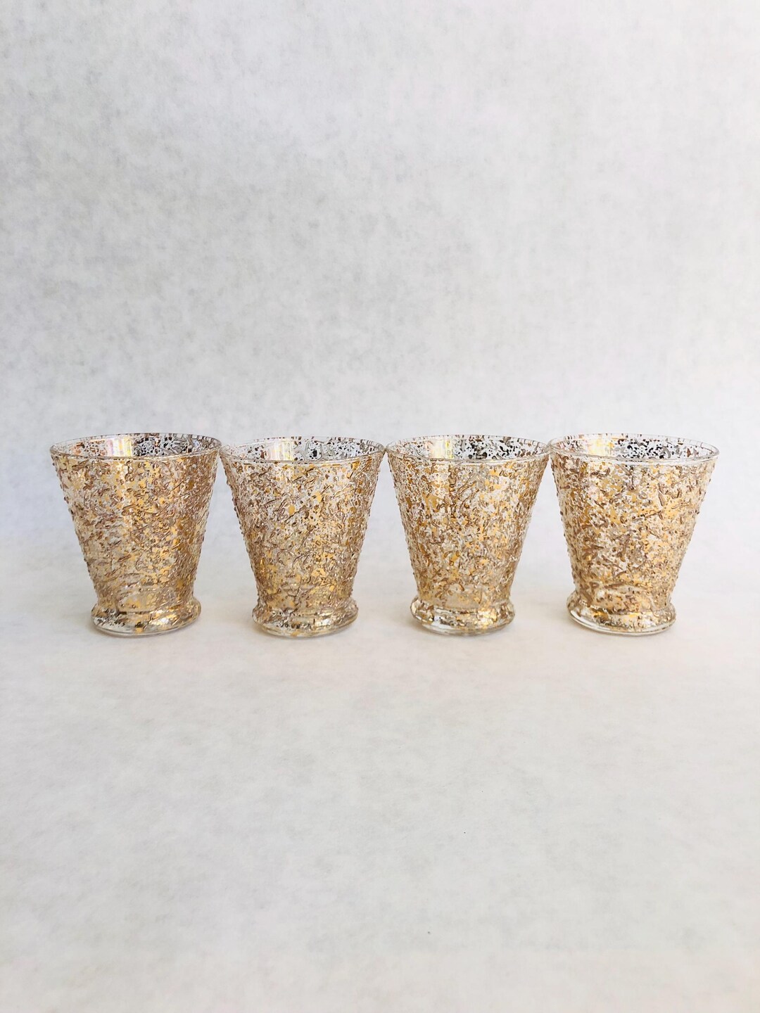 Midcentury Shot Glass Set, Vintage Barware, Christmas Gift, MCM Double ...