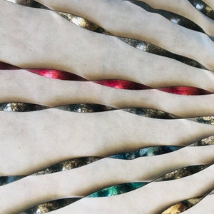 Rare Vintage Jeweled Metal Twist Icicles, Diamond Ray Aluminum ...