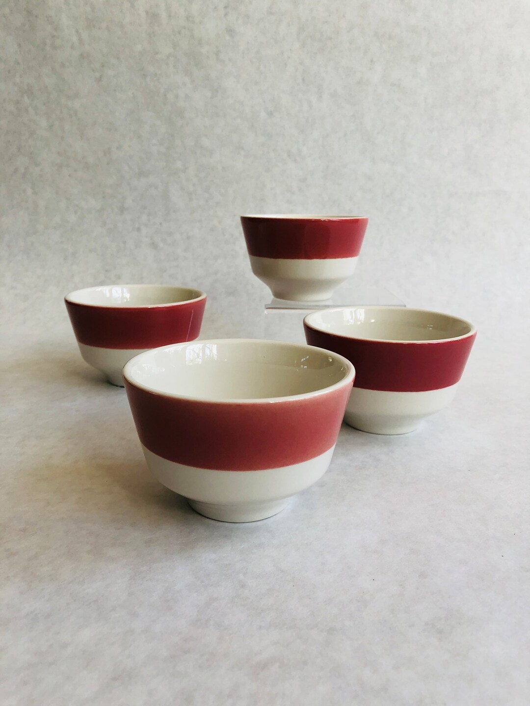 Vintage Homer Laughlin Custard Bowls, Vintage Pink Diner Ware, Pink ...