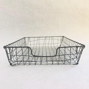 Vintage Wire Paper Tray, Vintage Crimped Wire Tray, Vintage Wire Letter ...